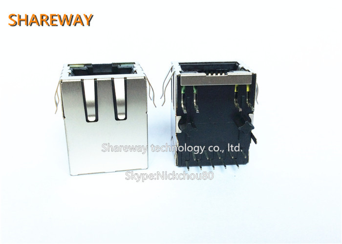 2250013-6 RJ45 Connector With Integrated Transformer For HUB,PC card ...