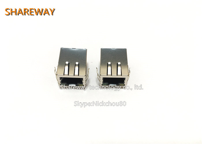 HFJ12-1G11ERL RJ45 Modular Ethernet Port Jack 1x2 With Magnetics ...