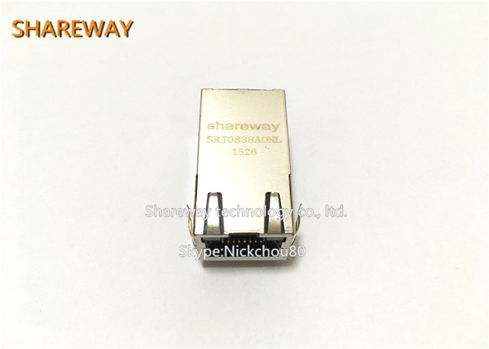 JXK0-0190NL RJ45 1000base T Connector Single Port For PoE Applications