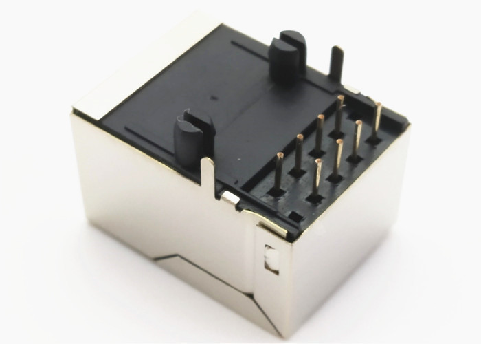 RJ45 LAN Through Hole Reflow Rj45 Waterproof Connector , Shielded Rj45 ...