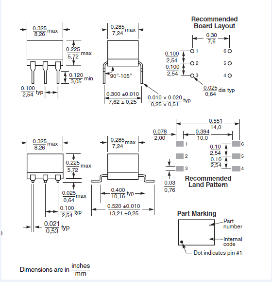 WB1040-SML SMD Single Phase Electrical Gate Drive Transformer