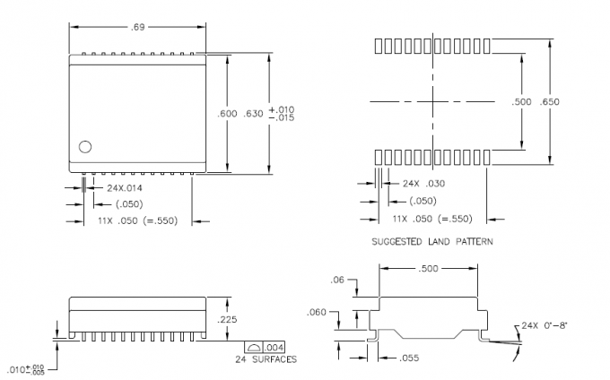 350uH HM5004EFNL Pulse Transformers smd series lan net transformer