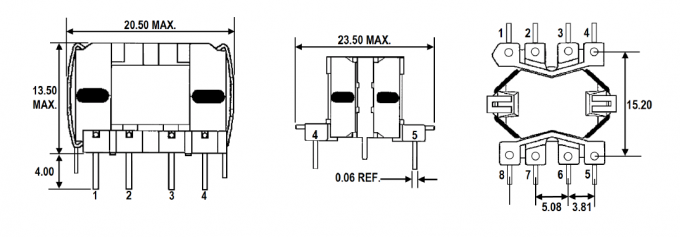 8 Pins SMPS Flyback Transformer , RM5 Core Thru - Hole High Frequency ...
