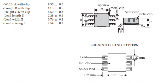 250mA Common Mode Inductor Surface Mount High Inductance Value Series SEP