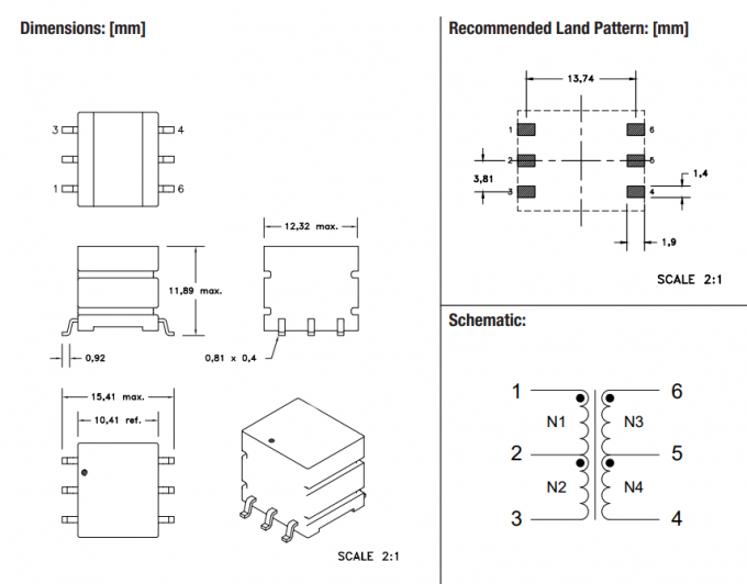 MID-PPTI Push-Pull Transformers 750316032 SMD SMT Small size Gate Drive ...