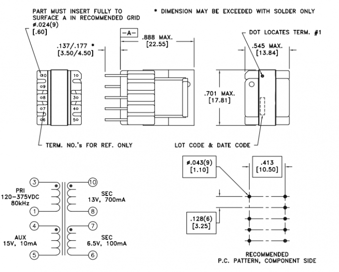 750318675 Offline Transformer Power Over Ethernet Transformer