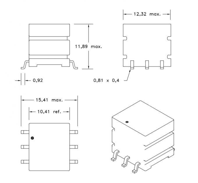 750315240 Push Pull Transformers Small Signal Isolation Transformer For ...