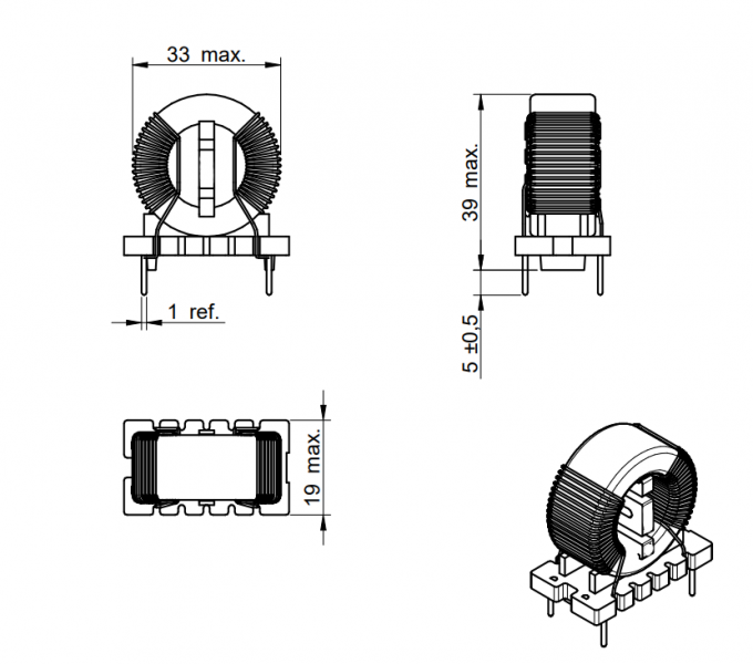 7448050490 Common Mode Choke For Radio Interference Suppression In Motors