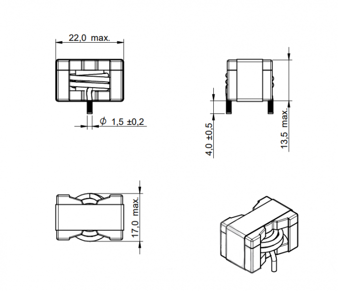 7443782012068 6.8 UH Through Hole Inductor For High Current Power Supplies