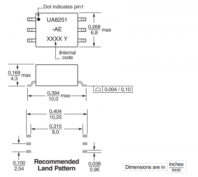 900 UH SMD Isolation Push Pull Output Transformer UA8253-AED