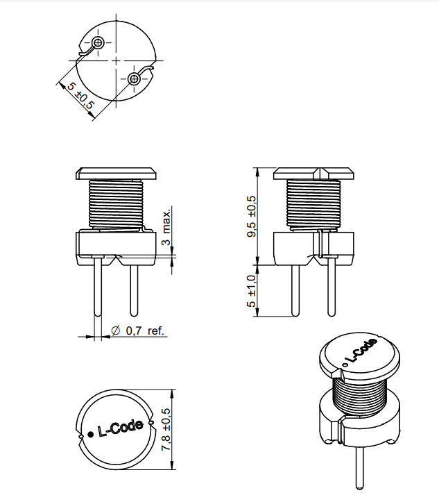 330 UH Through Hole Inductor For Constant Current LED Driver 768772331
