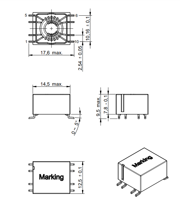 High inductance range Common Mode Line Filter Inductor 744290130