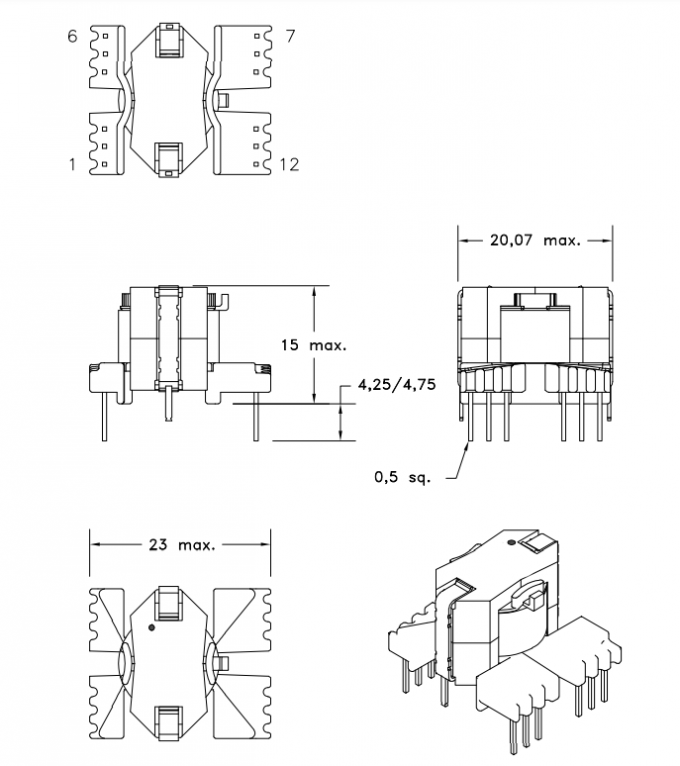 7508110348 Flyback Transformers For Offline Applications With Through ...