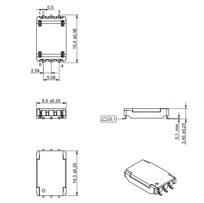 SMD BMS Transformer for Battery Management Systems 74941302