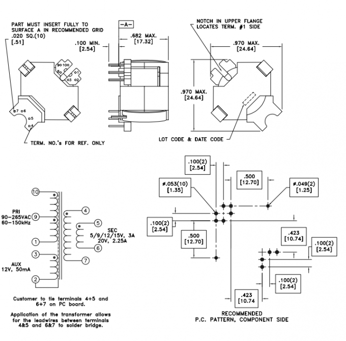 OLSTM Offline Flyback Transformers For STMicroelectronics 750344353