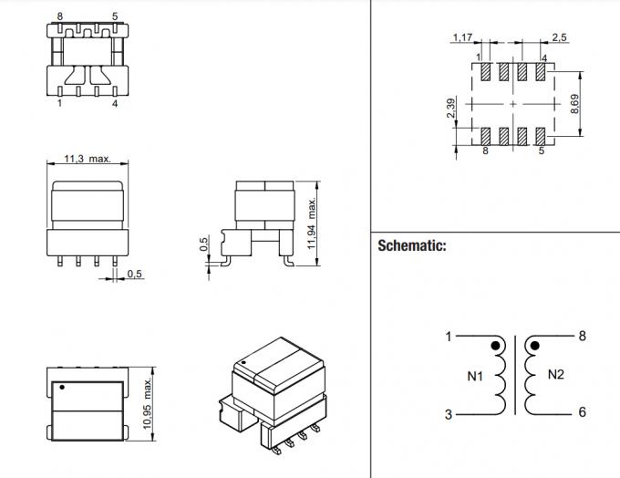 Through-hole Gate Drive Transformer For Data Centers 750319835